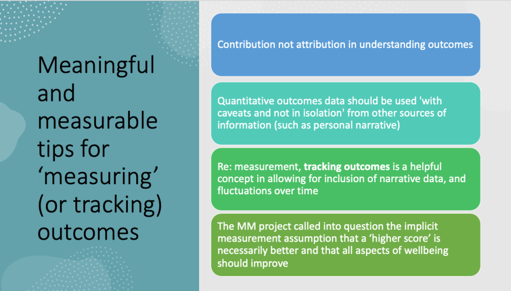 Recording and Measuring Outcomes – Personal Outcomes Network